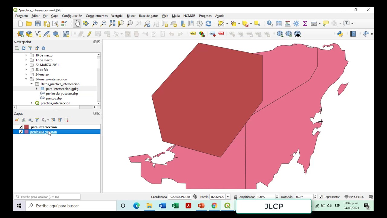 QGIS BASICO 11 geoproceso intersección - YouTube