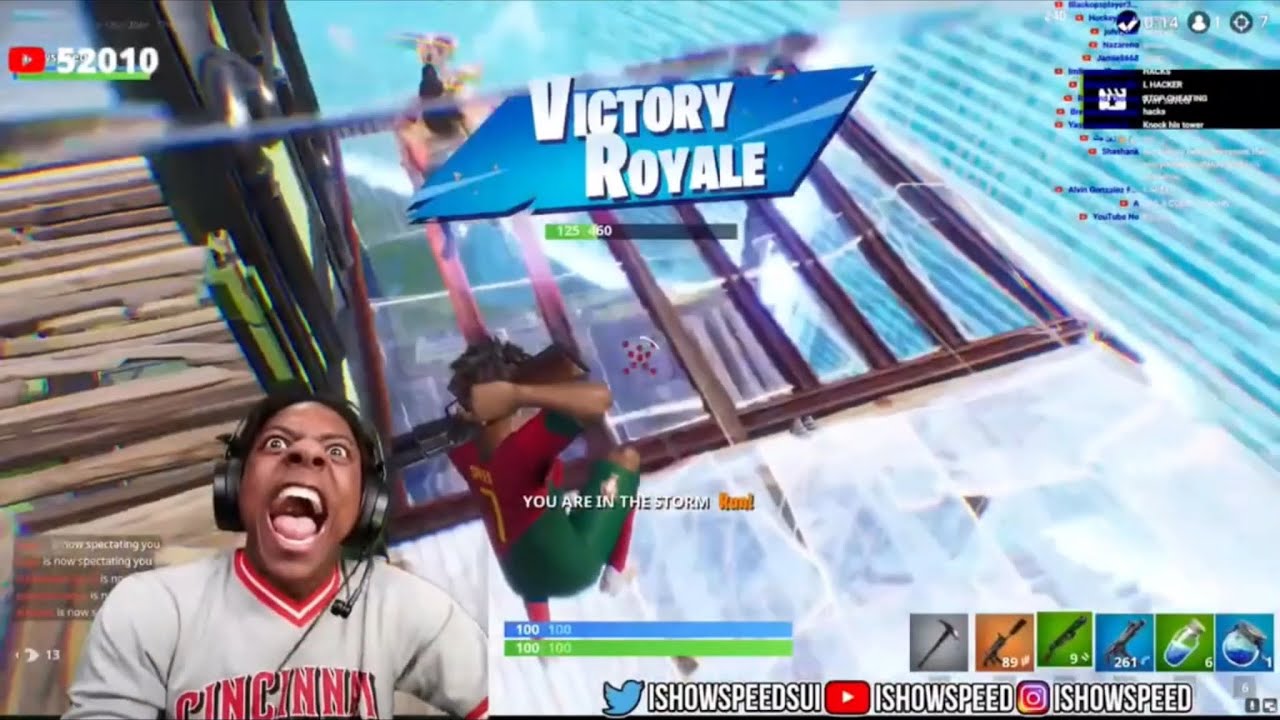 IShowSpeed wins Fortnite game. #ishowspeed #livespeed #livespeedy # ...