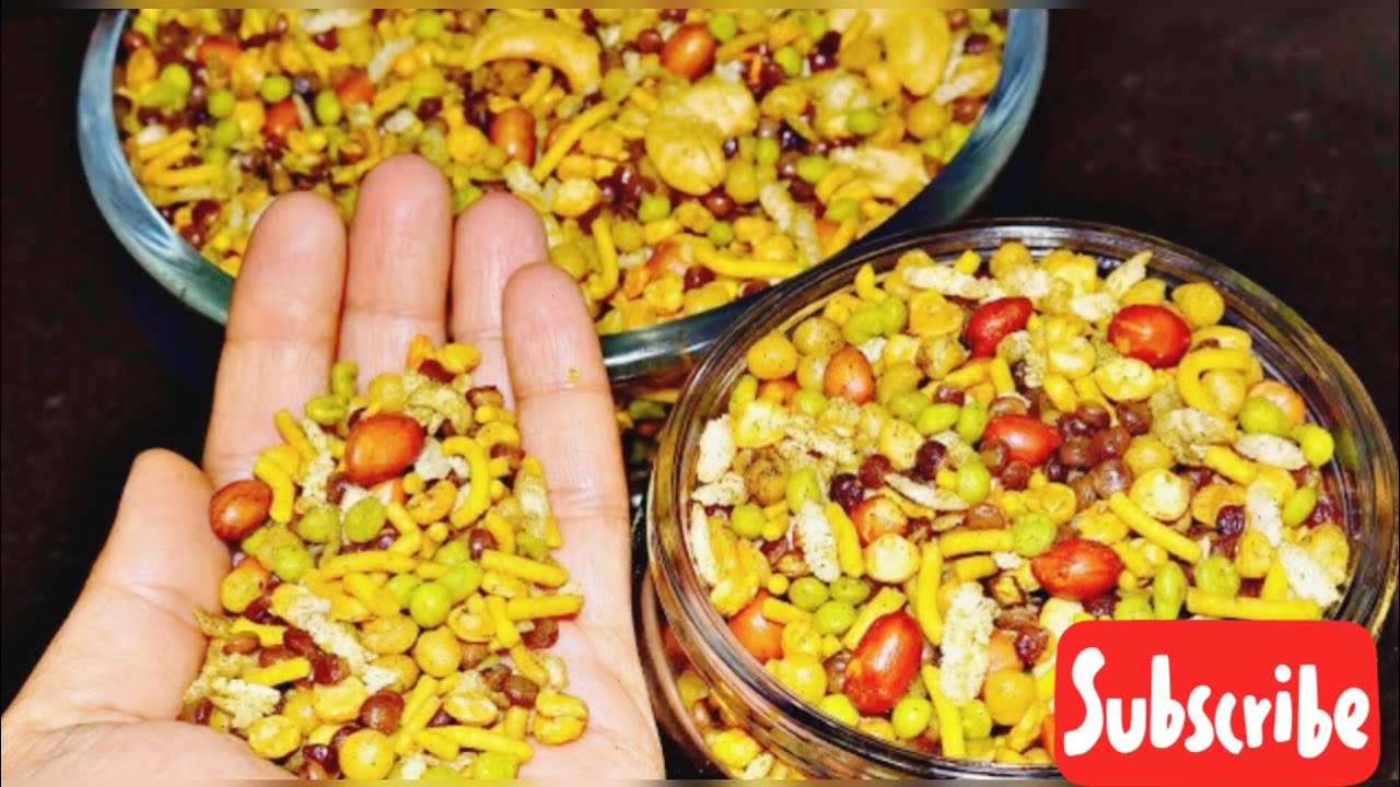मार्केट जैसी मिक्सचर नमकीन बनाएं घर पर| mixture namkeen recipe| namkeen ...