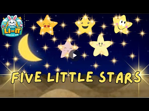 🌟 Five Little Stars I Nursery Rhyme Song 🌟 - YouTube