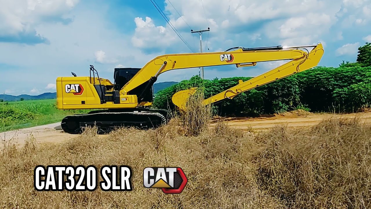 รถขุดCAT320 SLR แขนยาวๆ ส่งลูกค้าเมืองกาญจ้าา - YouTube