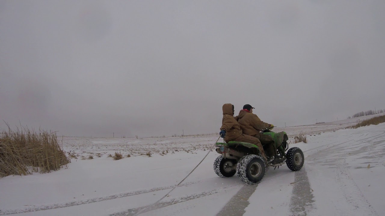 Atv Pulling Sled - YouTube