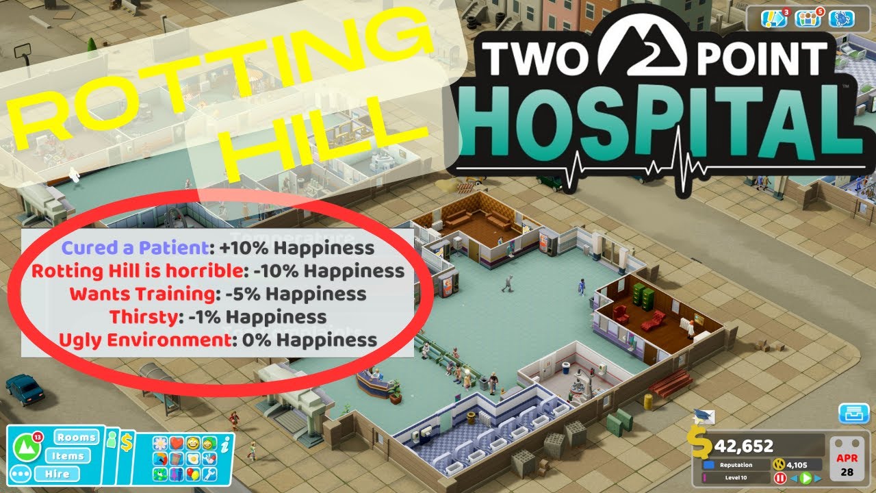 Rotting Hill Has A Brutal Start! - Two Point Hospital - YouTube
