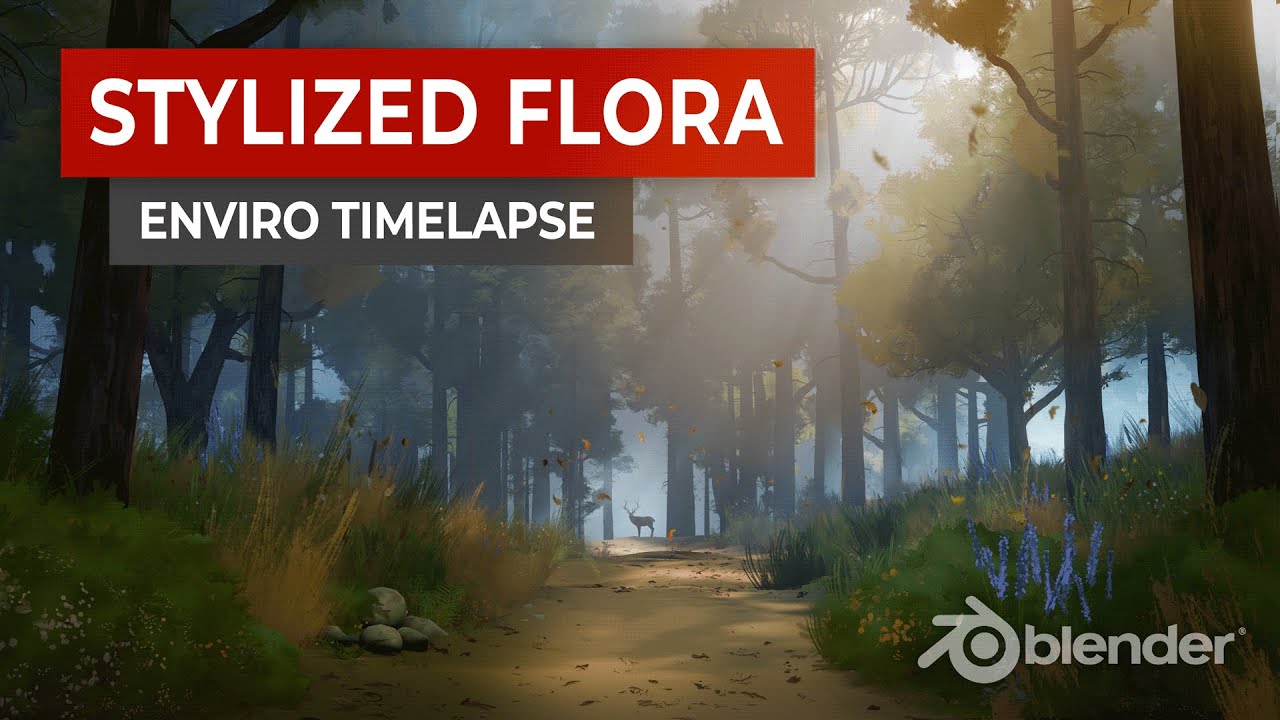 Stylized Environment Timelapse in Blender - YouTube