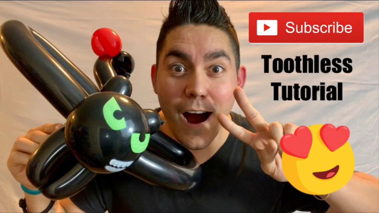 Toothless Balloon Tutorial - YouTube