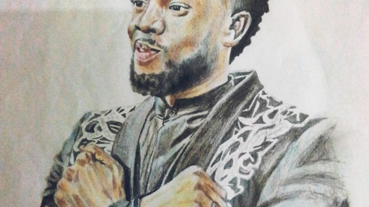Drawing Chadwick Boseman/timelapse - YouTube