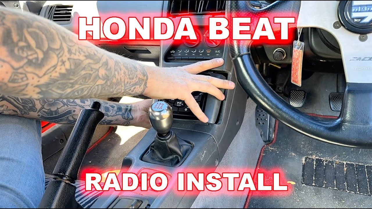 Honda Beat Radio Install - YouTube