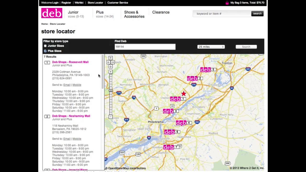 How to Use the Deb Shops Store Locator - YouTube