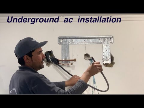 Inverter ac installation for underground piping || haier dc inverter ac ...