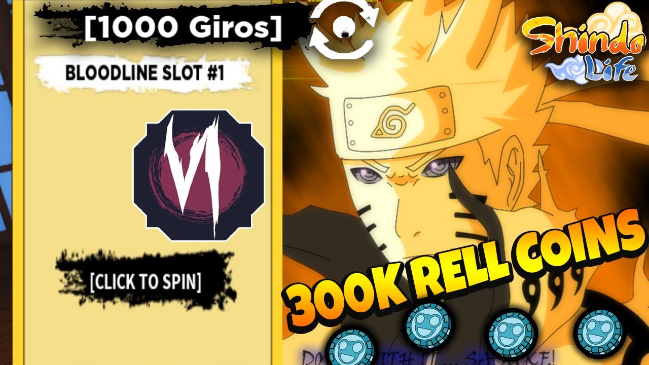 NOVOS CÓDIGOS 1000 SPINS e 300K RELL COINS! SHINDO LIFE (shinobi life 2 ...