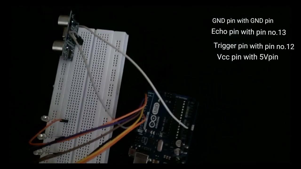 Led Distance Indicator Arduino Uno Project Using Hc Sr04 Ultrasonic Sensor Youtube