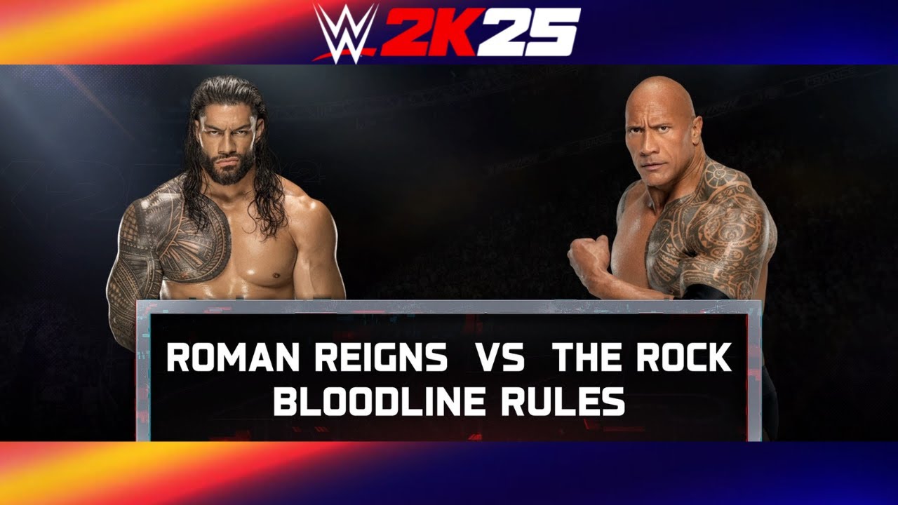 WWE 2K25: BLOODLINE RULES MATCH 2025 | ROMAN REIGNS VS THE ROCK ''FINAL ...