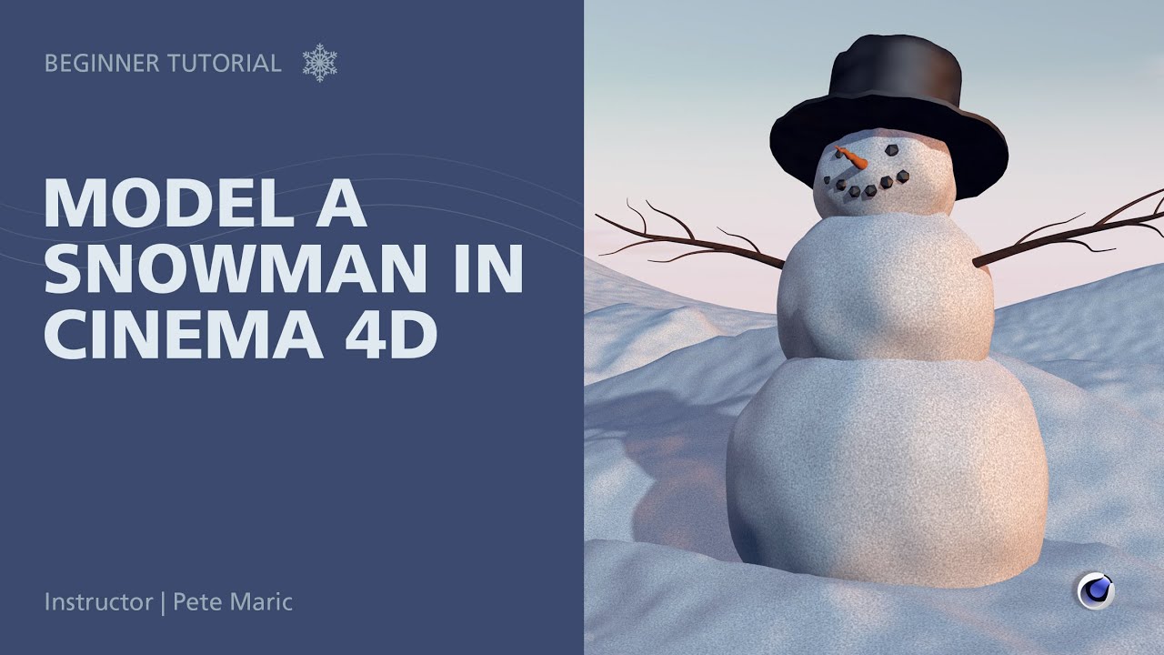 Model a Snowman in Cinema 4D, Beginner Course - YouTube