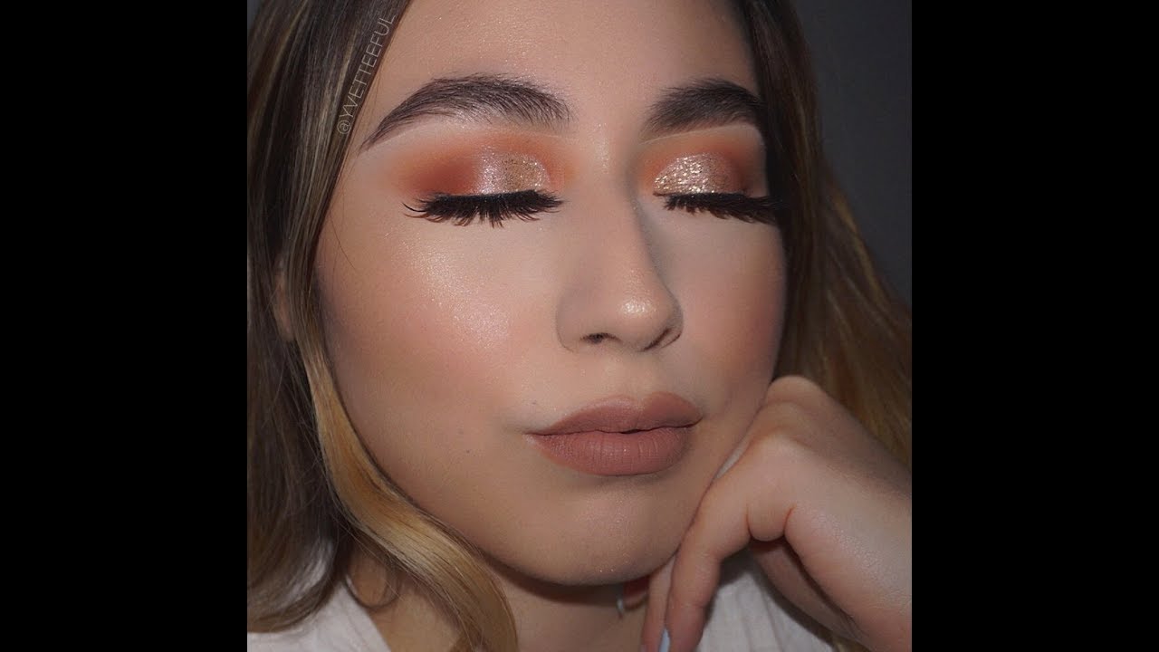 Simple affordable Glitter Prom Makeup Tutorial - YouTube