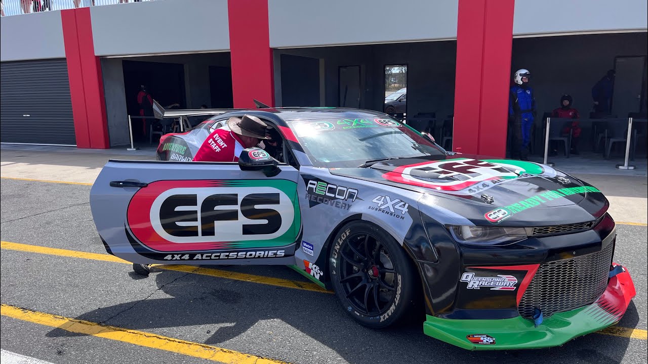 V8 Experience in a V8 Camaro Race car Queensland Raceway Australia 🇦🇺 ...