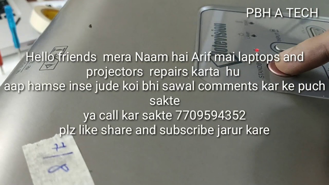 Sharp notivision projector xr-10x-l status errors problems - YouTube