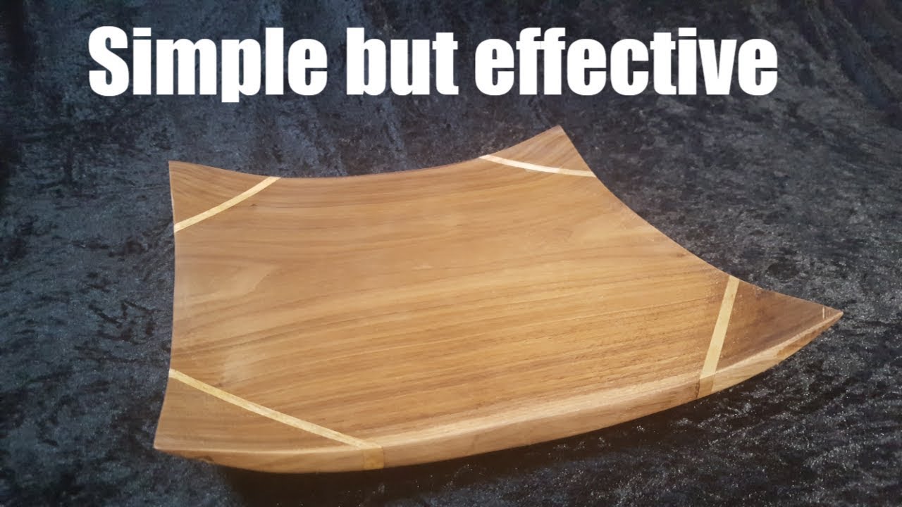 Woodturning - Simple but effective square platter segmenting - YouTube