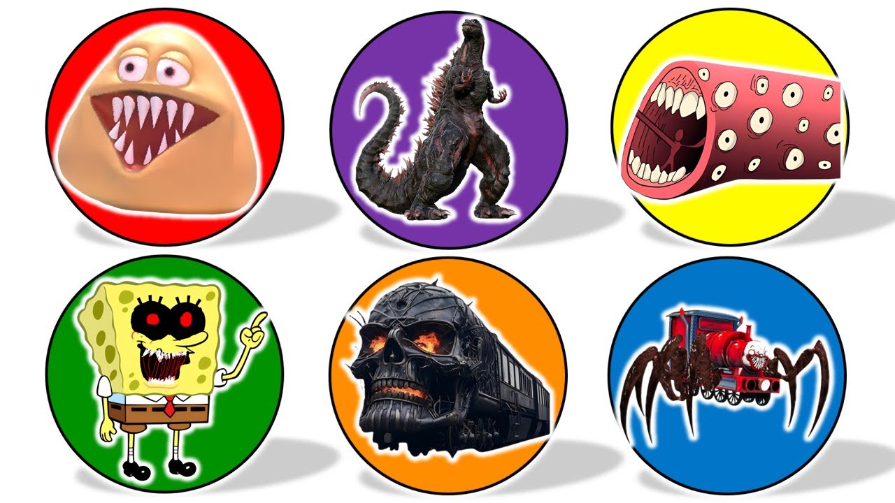 SPIN WHEEL Pou Eater,Godzilla,Train Eater,Spongebob Exe,Kereta Hantu ...