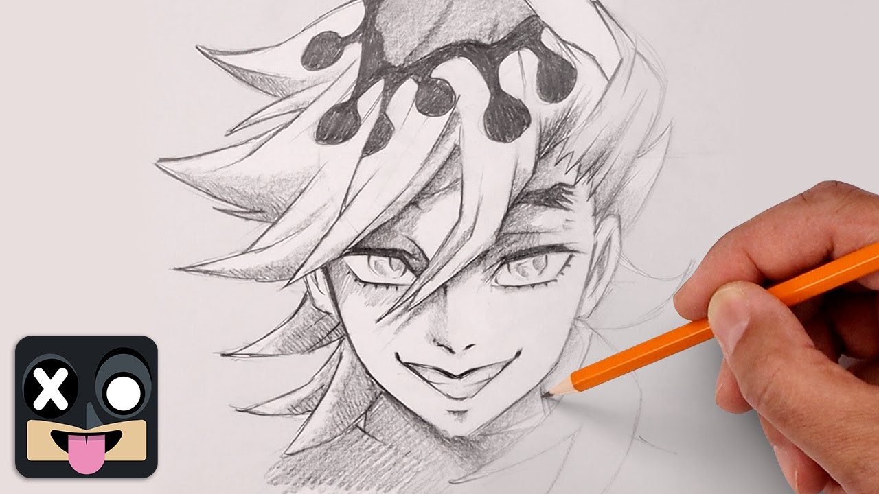 How To Draw Doma | Demon Slayer Step by Step Sketch Tutorial - YouTube