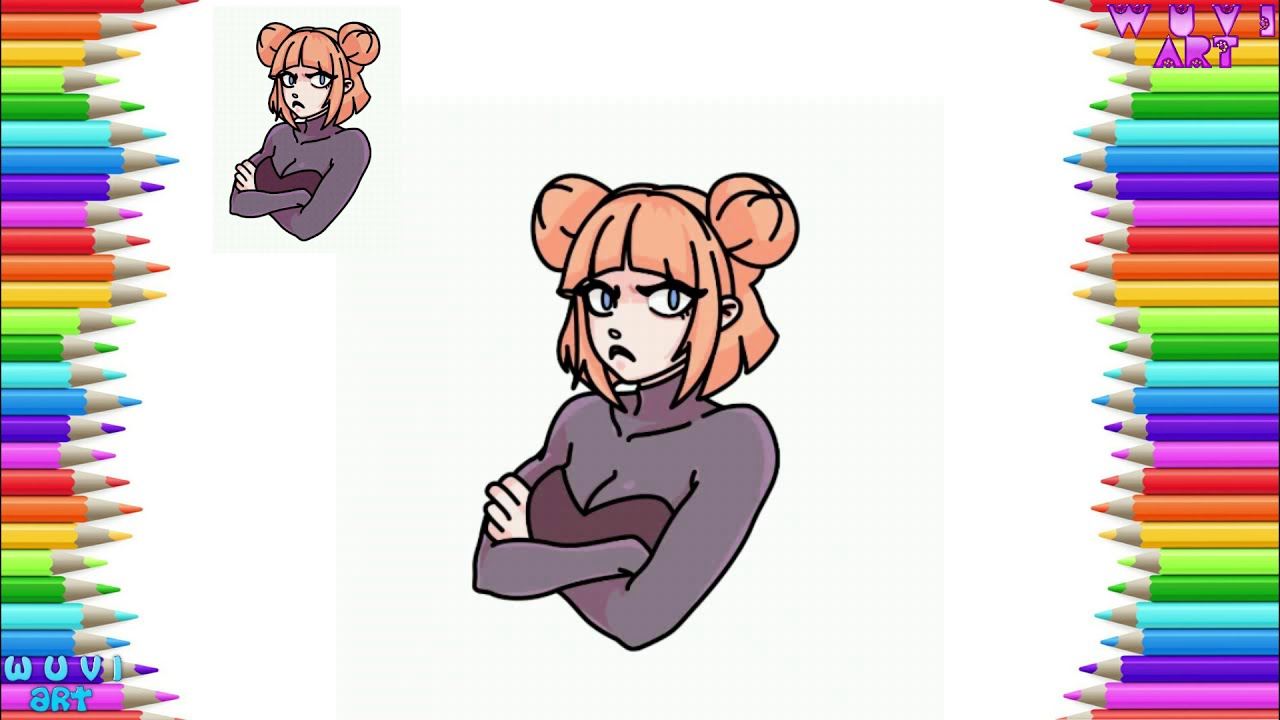 How to Draw Brown Haired Girl - Cute Anime Easy Drawing Lesson Tutorial ...