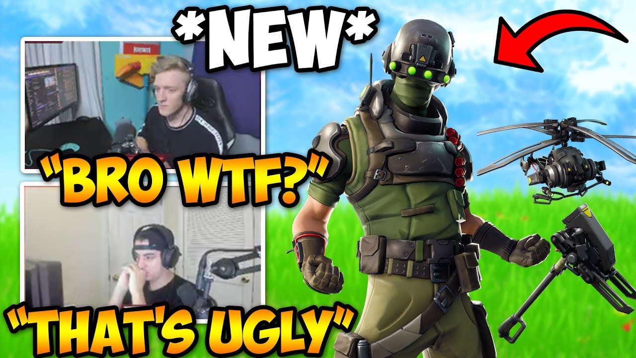 STREAMERS REACT TO *NEW* TECH OPS SKIN, COAXIAL COPTER GLIDER ...