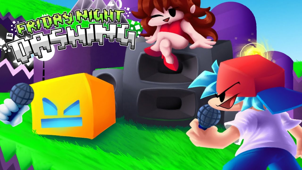 GEOMETRY DASH SE ENFRENTA A BOYFRIEND - FRIDAY NIGHT DASHING - YouTube