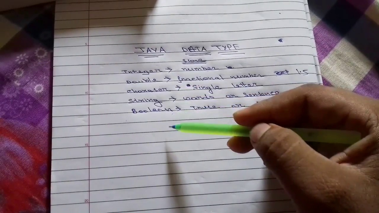 Java Data Type Icse Class 10 Computer Application Java Youtube 3515
