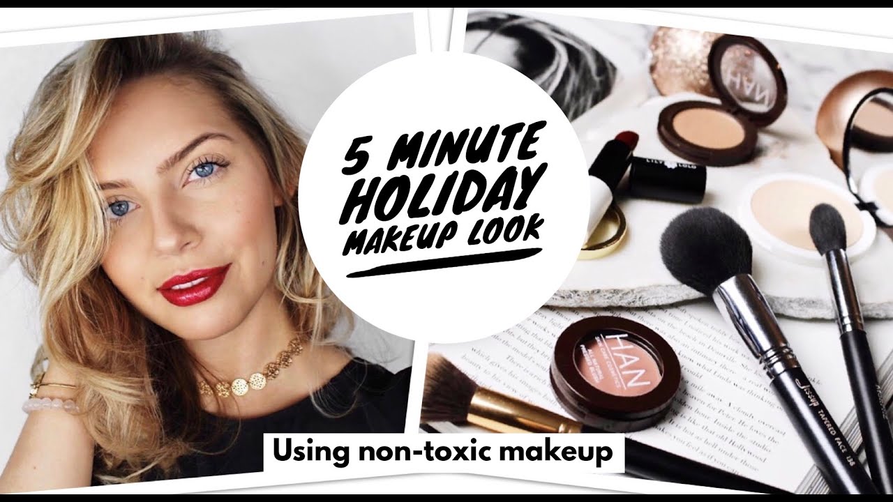 5 Minute Holiday Look using Clean Beauty | + Giveaway ft. MyCO - YouTube