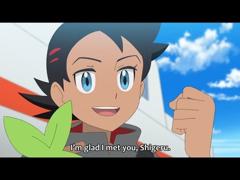 Goh says he is glad to meet Gary and | Pokemon Journeys Episode 134 eng ...