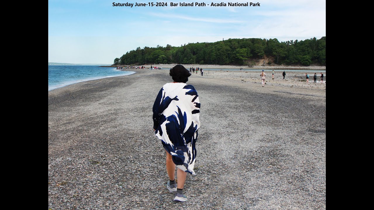 Unique Hike on Sandbar "Bridge" at LOW TIDE to Bar Island, Acadia ...