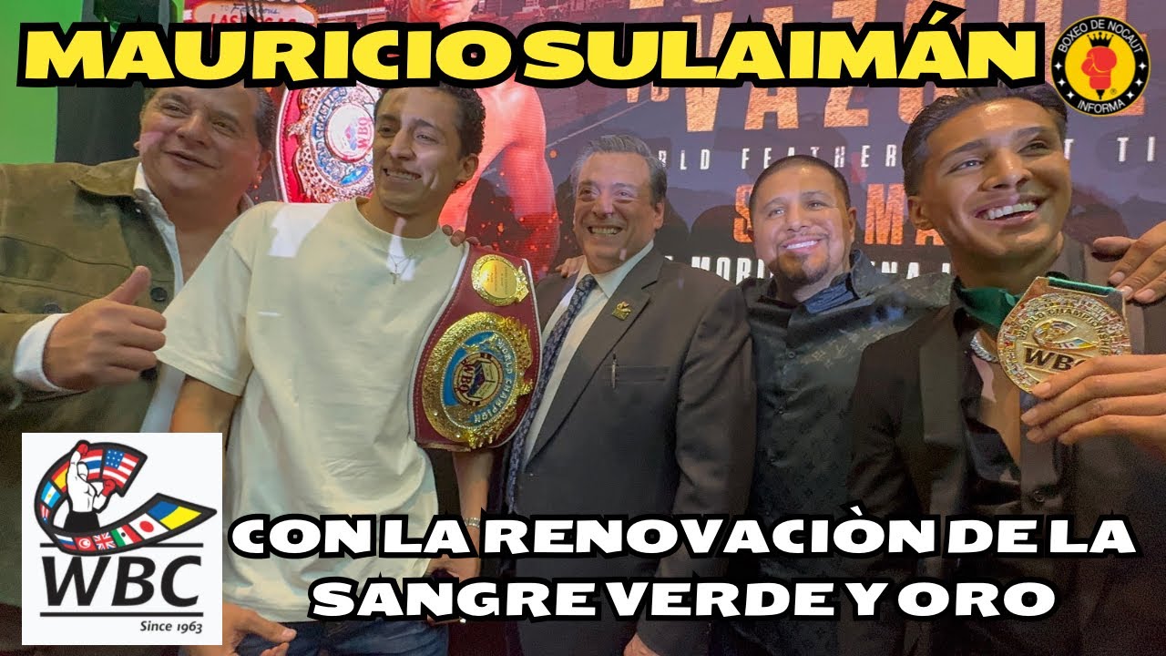 Mauricio Sulaiman CEO del WBC charla con divino Espinoza campeón pluma WBO y Emiliano Vargas ...