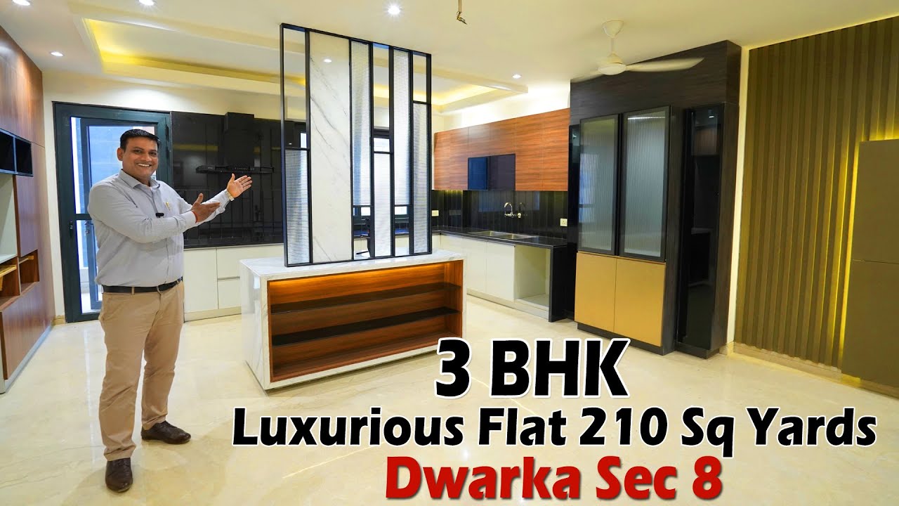 210 SQ YARDS 3BHK FULLY LUXURIOUS FLAT IN DWARKA | 3BHK SPACIOUS FLAT ...