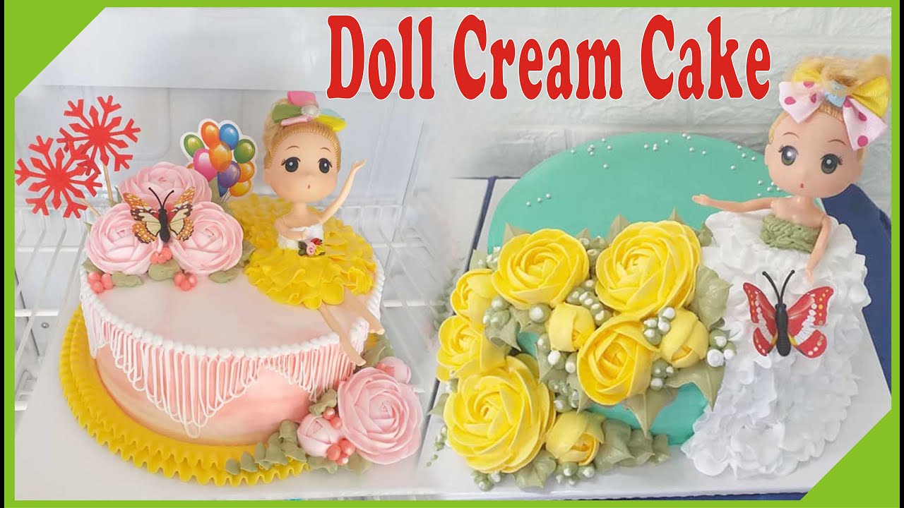 4dolls Chibi cake│Bánh sinh nhật búp bê Chibi│How to make birthday cake ...