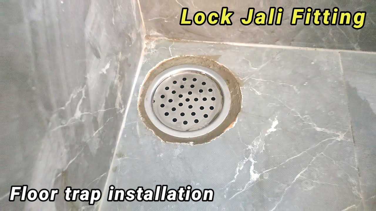 How to Install Floor Trap|| Lock Jali Fitting|| Floor Drain - YouTube