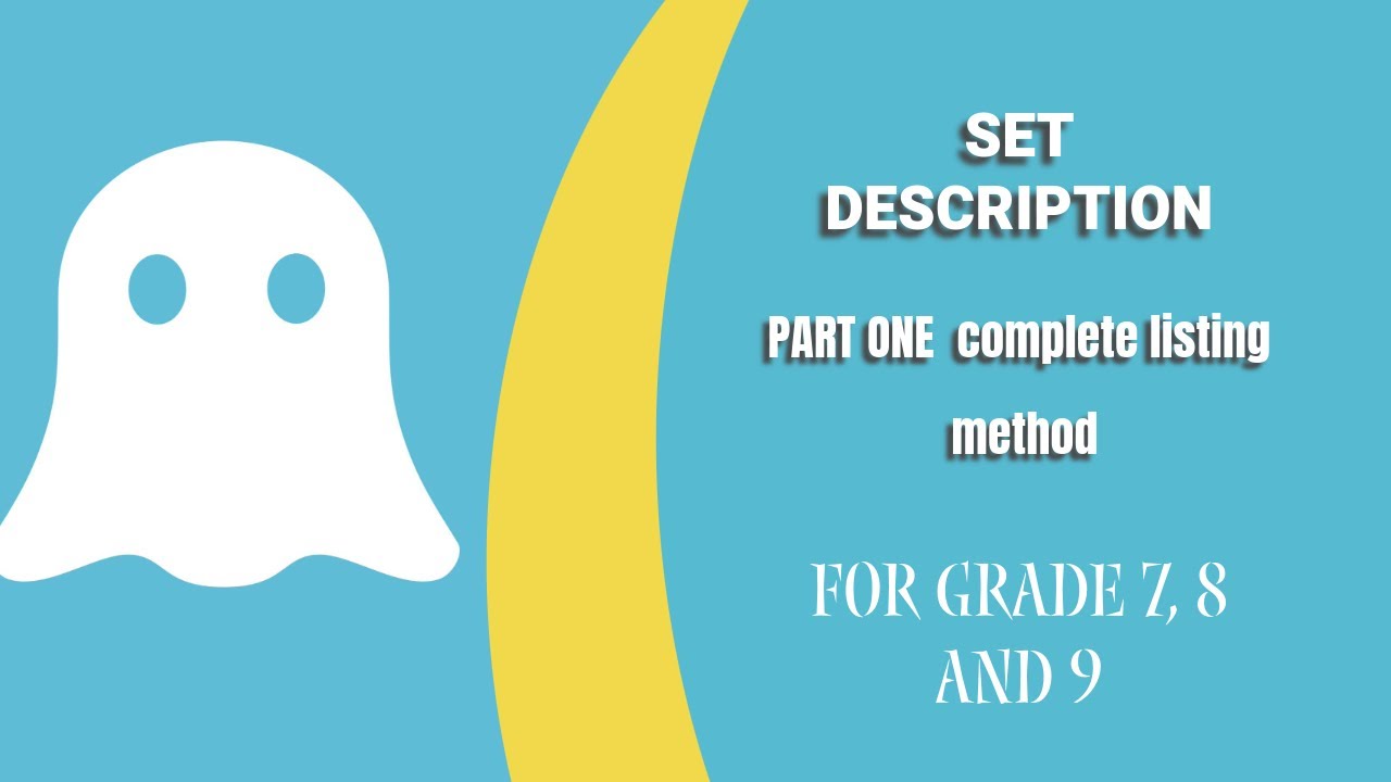 Set description # part 1 # complete listing method - YouTube