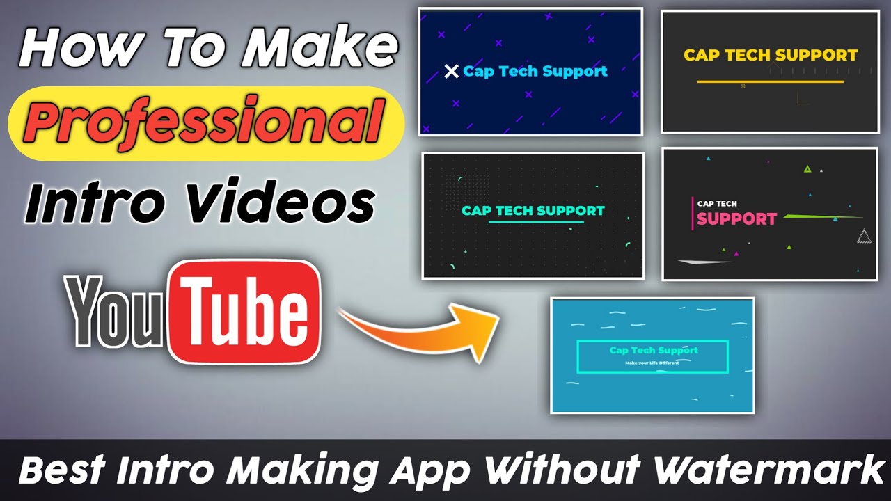 How To Make Professional intro For Youtube Channel | Intro Kaise Banaye ...