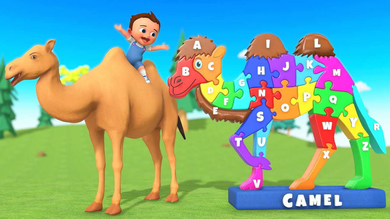 Learn the Alphabet Song with Camel & Friends: Fun Cartoon Animals for ...