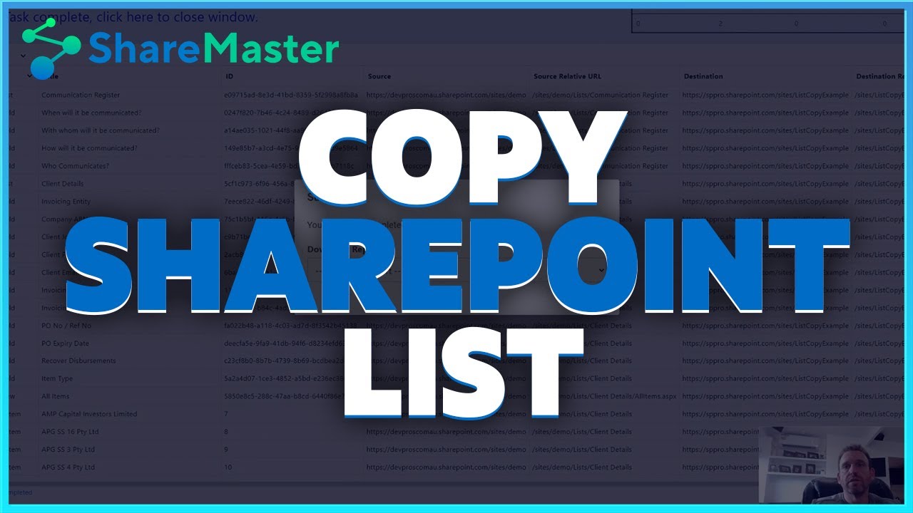 ShareMaster - Copy List with lookup from one site to another - YouTube