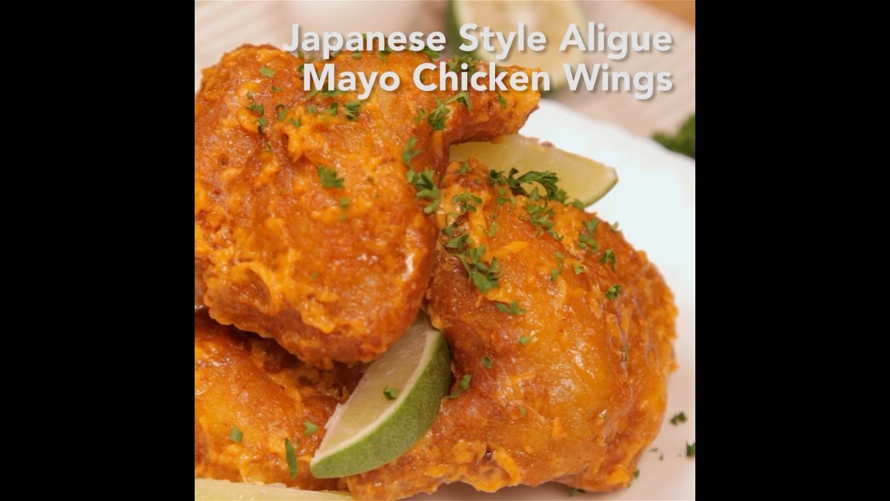 Japanese Style Aligue Mayo Chicken Wings - YouTube