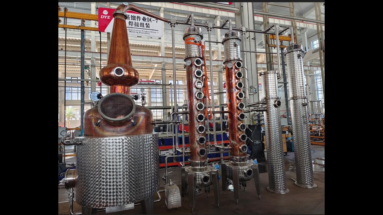 500L copper still with copper reflux columns versatile still for making ...