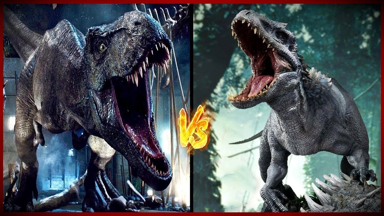 T-rex vs Indominus rex rap battle - YouTube