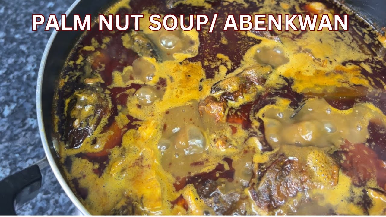 Easy palm nut soup recipe/ Abenkwan / Banga soup( How to prepare palm ...
