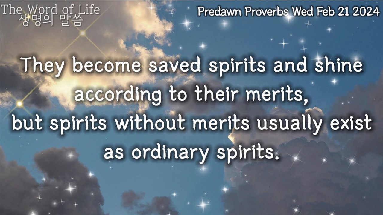 They Become Saved Spirits ... Pastor Jung Myeong Seok Providence JMS ...