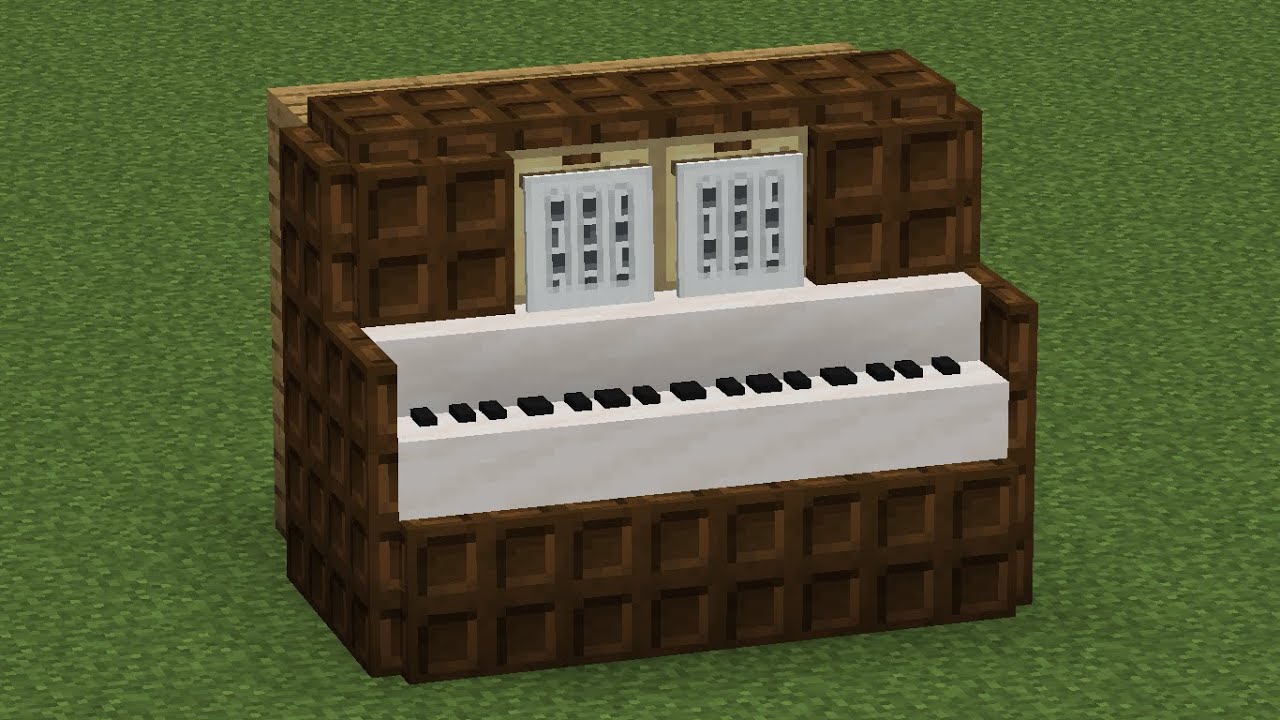 how to make a piano in minecraft - YouTube