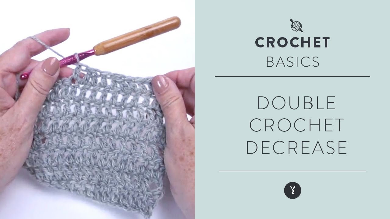 How to Crochet a Double Crochet Decrease - YouTube