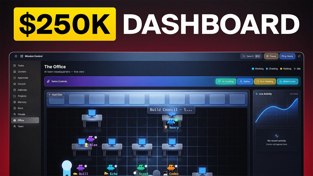 OpenClaw Built This $250K Mission Control in a Single Prompt - YouTube