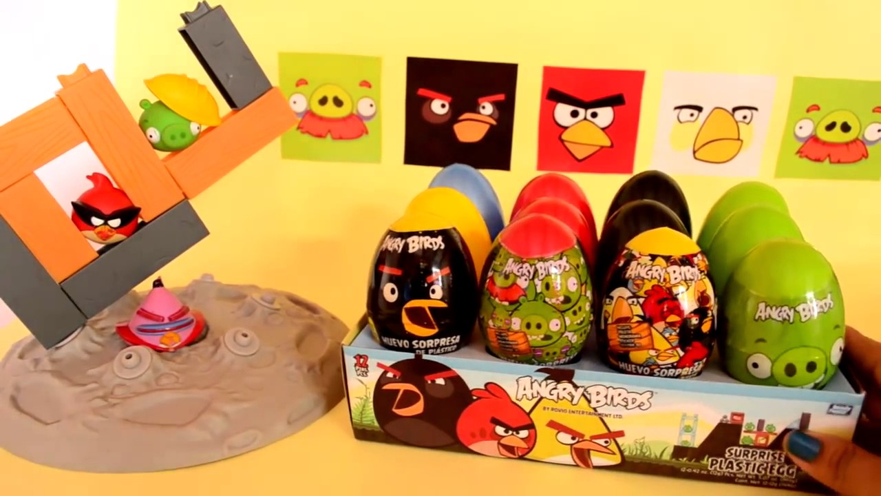 12 Angry Birds Eggs Surprise Huevitos Sorpresa 3D stickers Angry Birds ...