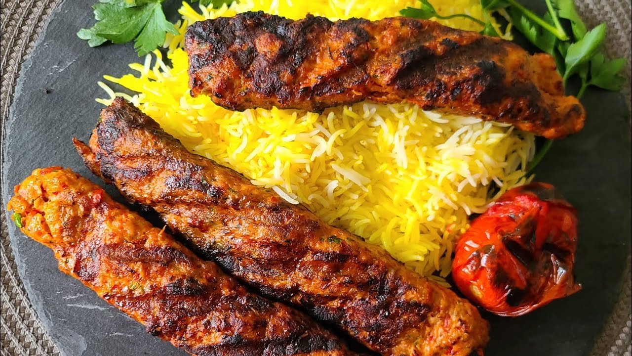 Turkish Adana Kebab Recipe - Chicken Adana kebab - YouTube