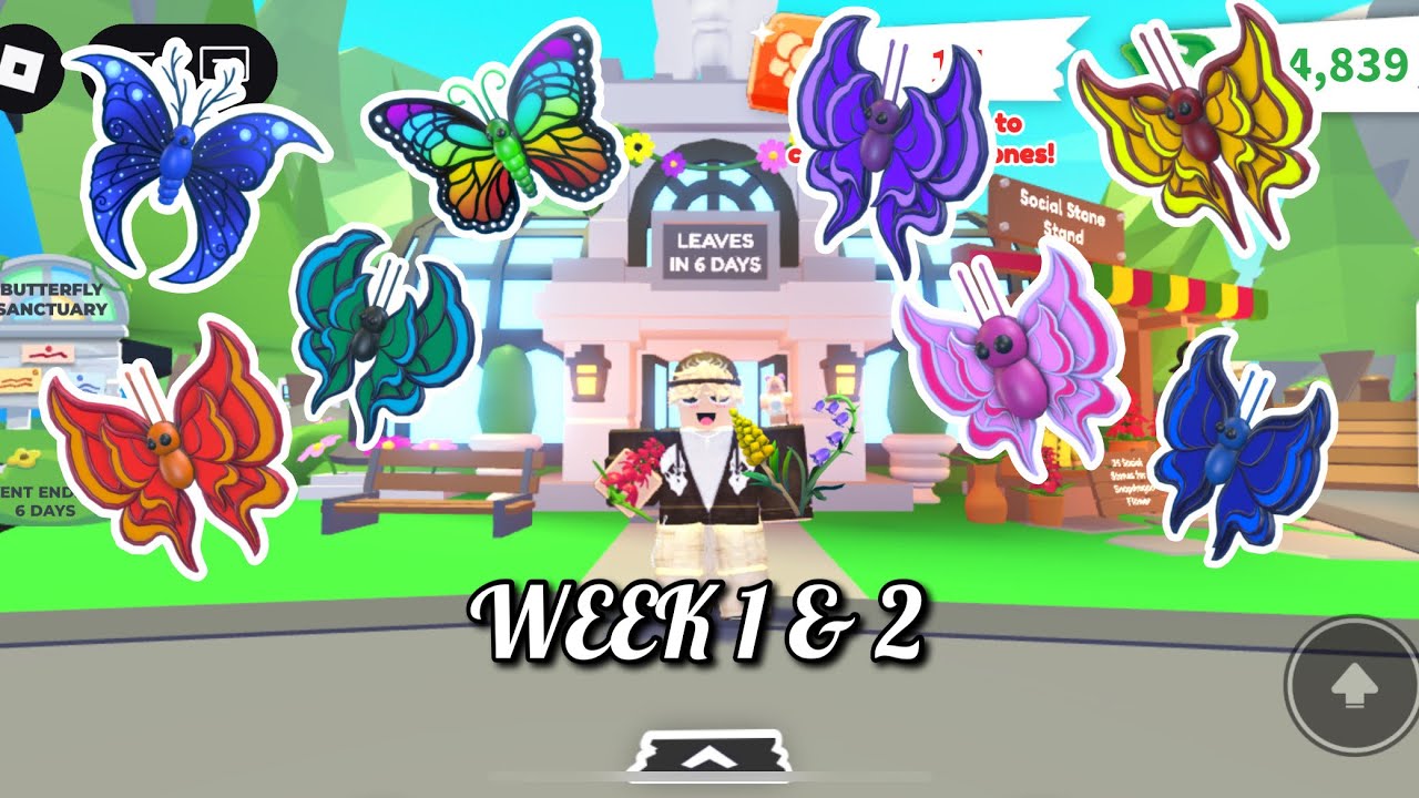 Getting ALL Week 1 & 2 Butterflies in Butterfly Sanctuary! 🦋💫 (Adopt Me ...
