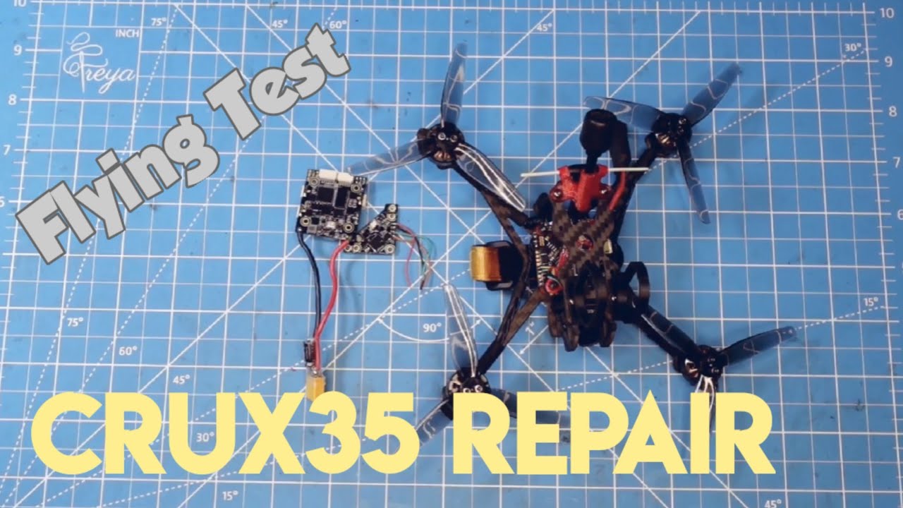Crux35 Repair and Flying Test - YouTube